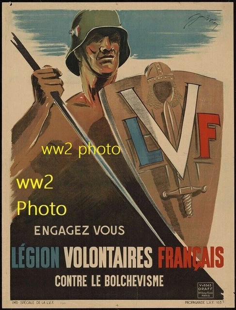 ALL WW2 PHOTO LVF Milice Police GMR Gendarmerie 1943 1944 FFI FTP wh ...