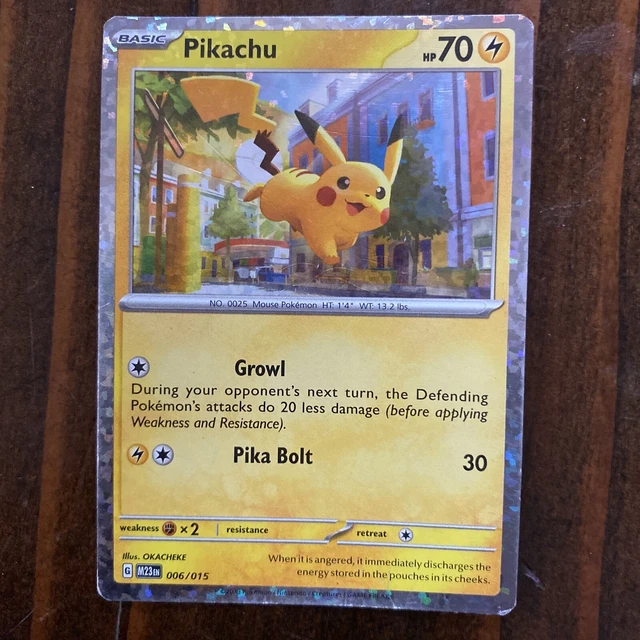 PIKACHU 006/015 MCDONALD'S 2023 Errore olosanguinamento carta Pokemon ...