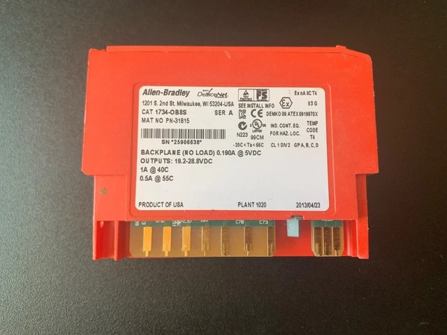 ALLEN BRADLEY 1734-OB8S /A Point I/O Output Module With 8Ch Sink Safety ...