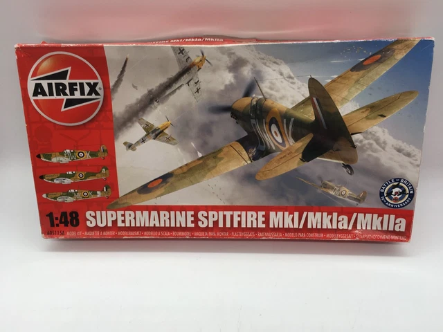 AIRFIX SUPERMARINE SPITFIRE MK1/MK1A/MK11a 1.48 Scale Model Airplane Kit (CM138T £14.51 ...