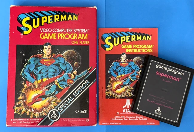 SUPERMAN *SPECIAL EDITION* Atari 2600 + 7800 *Complete & Excellent ...