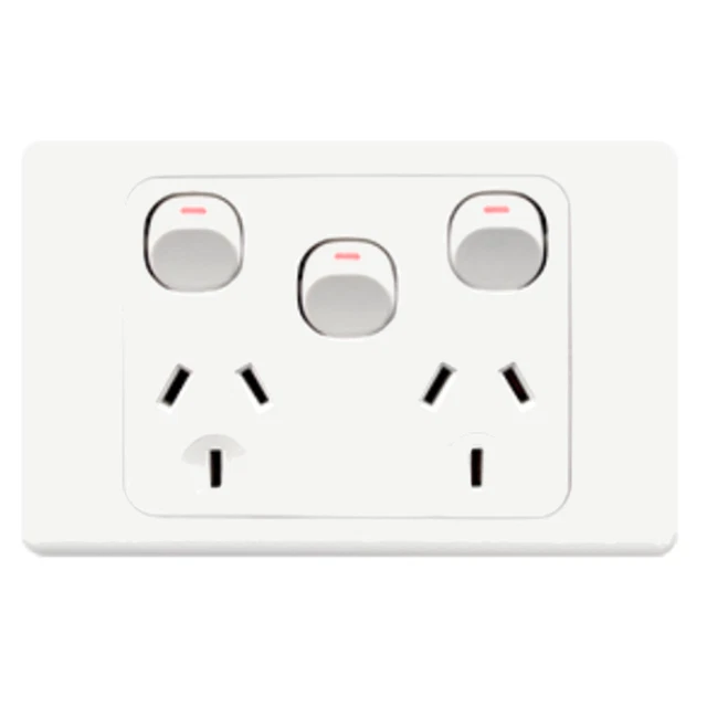GSME DOUBLE POWER Point Flush Mount Standard 10A 240V 1 Extra Switch ...