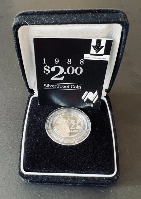 AUSTRALIAN 1988 $2 silver proof coin in original RAM case EUR 54,48 ...