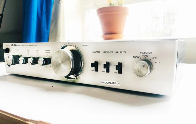 VINTAGE 1970S TELETON A380 silver retro stereo hifi amplifier (Made in ...