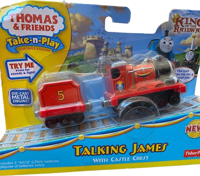 THOMAS FRIENDS TALKING James Train Castle Crest King Railway Take Play ...