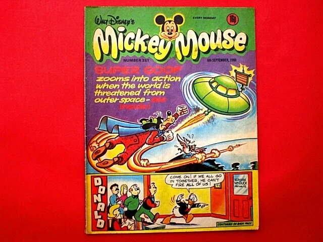 WALT DISNEY'S MICKEY MOUSE #251 Sept. 1980 from Great Britain £1.76 ...