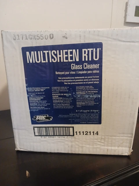 SSDC MULTISHEEN RTU Glass Cleaner 1 Quart Bottles Case of 6 $30.00 ...