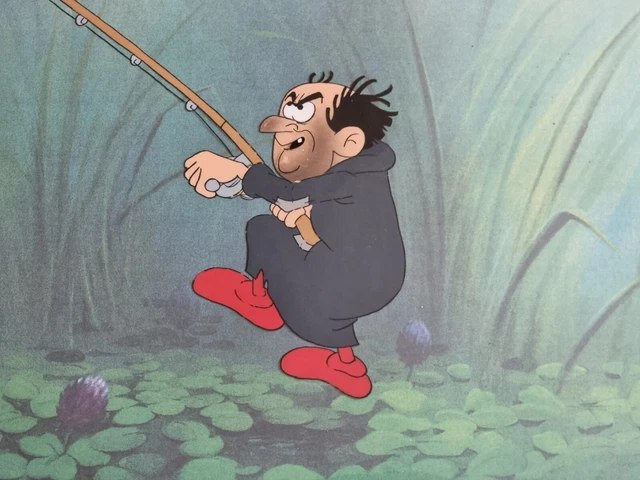 HANNA BARBERA GARGAMEL Original 1980s TV SMURFS Animation Art Prodution ...