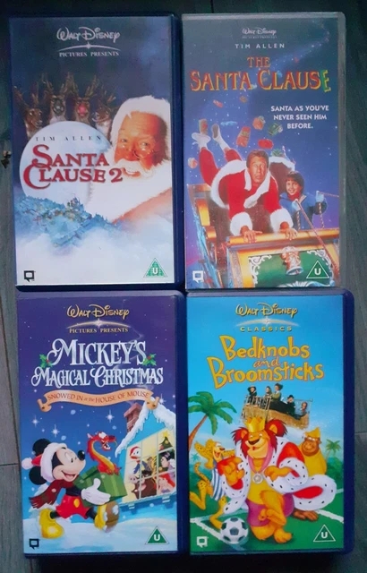 WALT DISNEY × 4 Vhs Tapes, Santa Clause 1&2 , Mickeys Magic Xmas ...