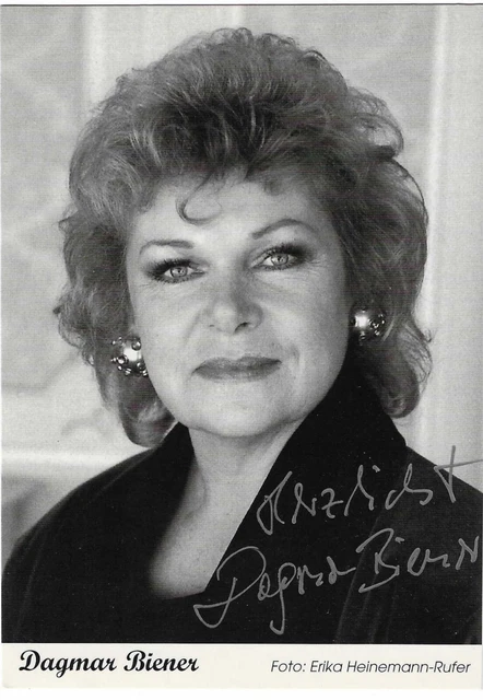 DAGMAR BIENER - original signierte Autogrammkarte - alt + rar - TOP ...