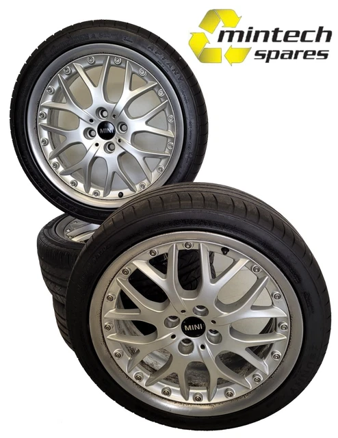 BMW MINI BBS Split Rims R90 17" Alloy Wheels and Run Flat Tyres R50 R52 ...
