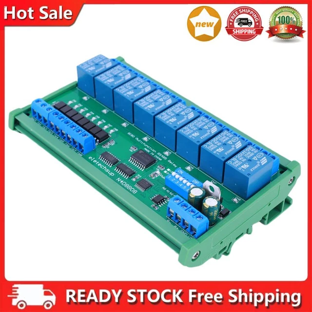DC 12V 24V 8CH UART RS485 Relay Module Reusable Modbus RTU Control Switch Board £15.95 - PicClick UK
