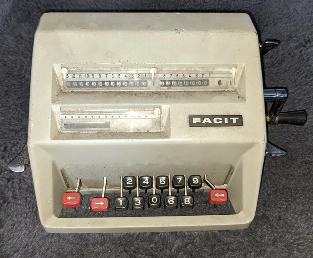 VINTAGE FACIT SWEDEN AB Typewriter Calculator Counting Machine C1-13 ...