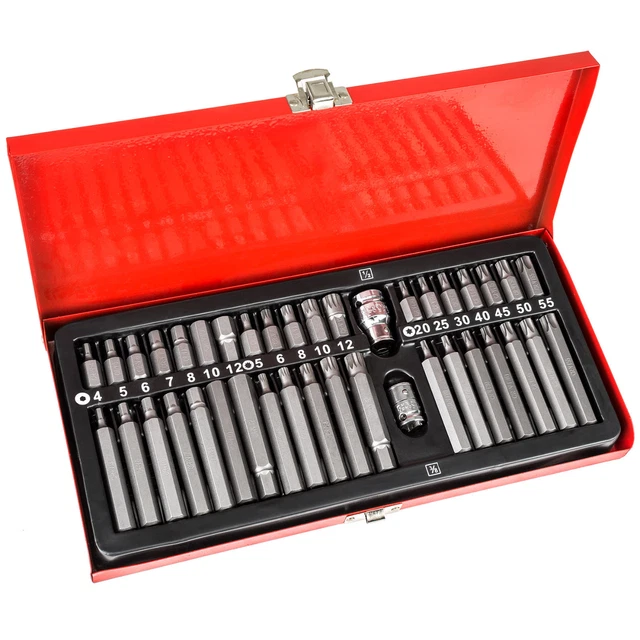 COFFRET DE 40 embouts vissage 12 pans 6 pans spline courts longs XZN ...