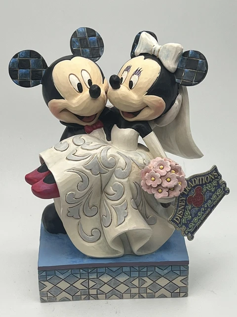 DISNEY TRADITIONS CONGRATULATIONS Wedding Mickey and Minnie Mouse 17cm ...
