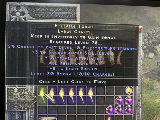DIABLO 2 RESURRECTED Non Ladder Necromancer Hellfire Torch 10/14 Pc ...