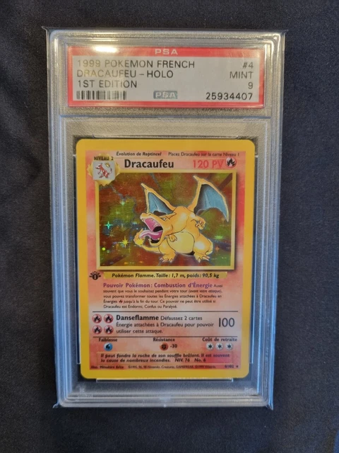 DRACAUFEU CHARIZARD BASE Set Edition 1 French PSA 9 OLD EUR 5.000,00 - PicClick FR