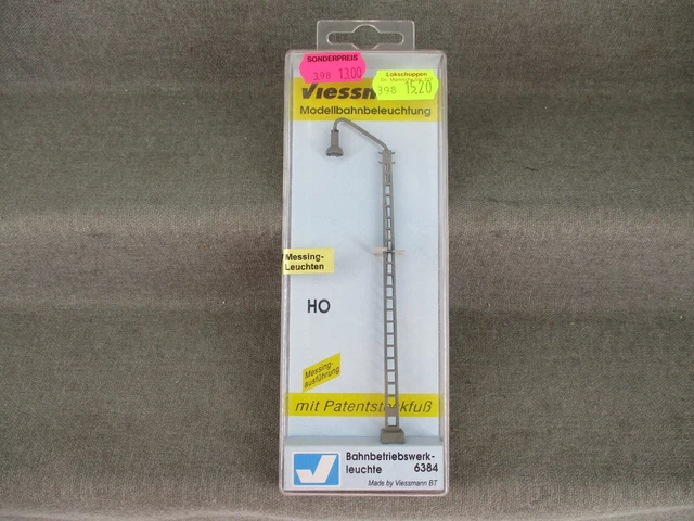 VIESSMANN SPUR H0 6384 Bahnbetriebswerkleuchte mit Patentsteckfuß in ...