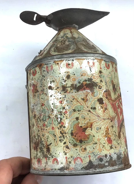 ANCIEN BIDON ESSENCE Tôle Lithographiée Old Lithographed Metal Petrol ...