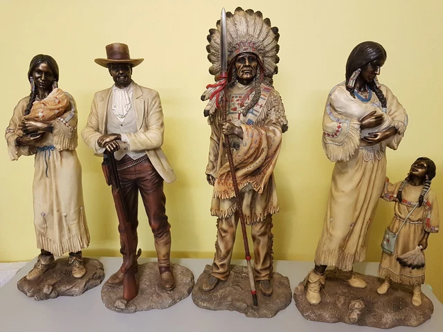 LEONARDO COLLECTION 4 Native American Figurines £95.00 - PicClick UK