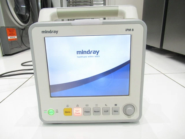 MINDRAY IPM-8 COMPACT PORTABLE PATIENT ECG/EKG NIBP MASIMO SPO2 TEMP ...