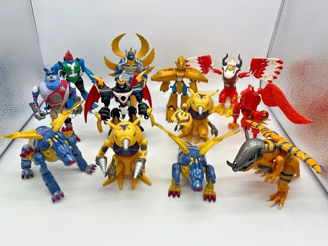 DIGIMON DIGIVOLVING ACTION Figures Greymon Gabumon - Bandai 99 2000 01 ...