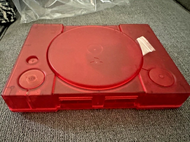 TRANSLUCENT RED PLAYSTATION PS1 PSX Replacement Case Shell Housing NIB ...