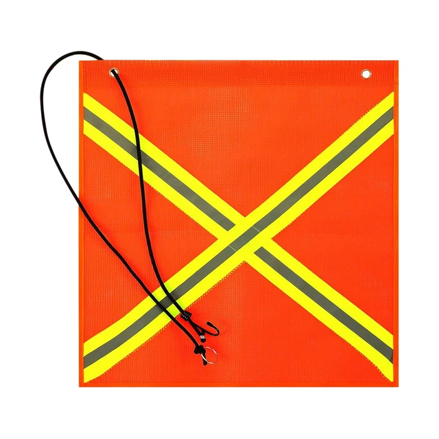 REFLECTIVE FLAG 18X18INCH Bicycle Flags, Boat Orange Safety Flag ...