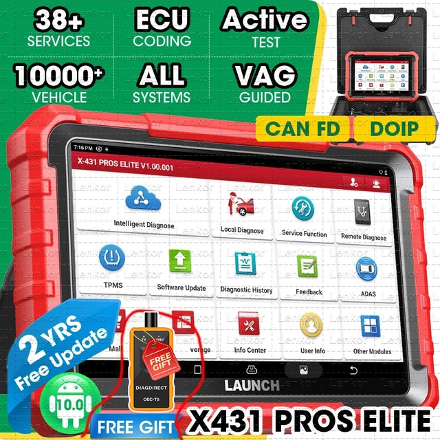 2025 LAUNCH X431 PRO Elite V + PRO5 OBD2 Scanner Car Diagnostic Tool Key Coding $894.00 ...