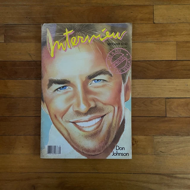 ANDY WARHOL'S INTERVIEW Magazine Don Johnson cover December 1986 £25.32 ...