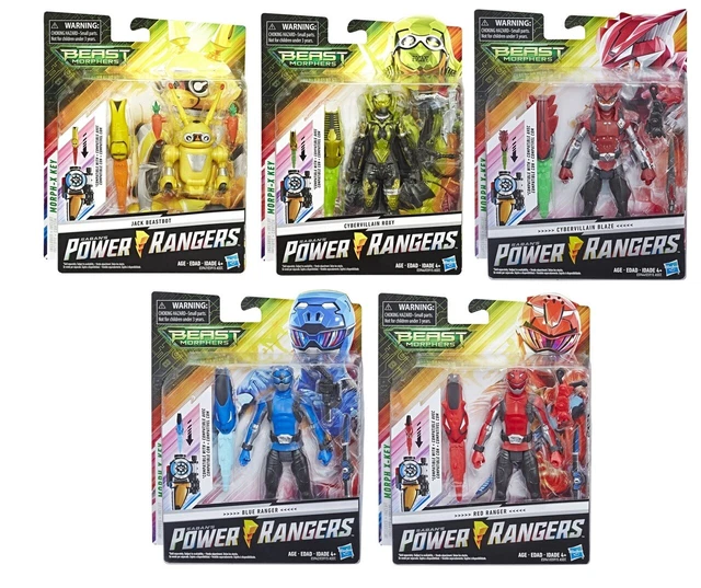 POWER RANGERS BEAST Morphers Jack Beastbot Cybervillian Blaze Roxy Blue ...