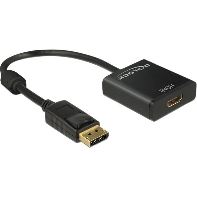 DELOCK ADAPTER DISPLAYPORT 1.2> HDMI Buchse 4K, schwarz EUR 28,17 ...