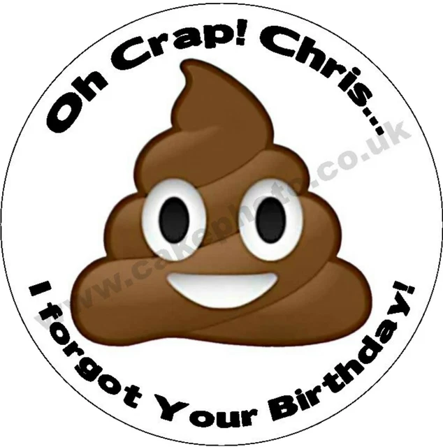 EMOJI POOP EDIBLE Icing Cake Topper / Many Sizes £5.00 - PicClick UK