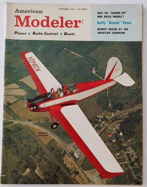 VINTAGE AMERICAN MODELER Magazine September 1959 Airplane Models £11.27 ...