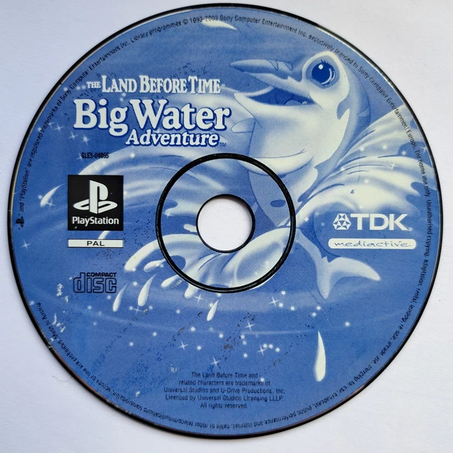 LAND BEFORE TIME Big Water Adventure PS1 Game Disc Only Sony ...