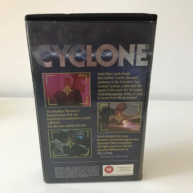 CYCLONE EIV EX Rental VHS clam shell Jeffrey Combs Ashley Ferrare - T26 ...