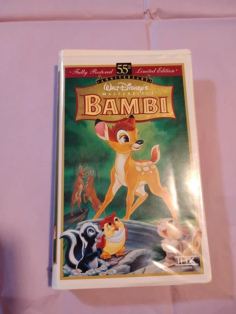 DISNEY BAMBI VHS- 55th Anniversary Masterpiece- Fully Restored Limited ...