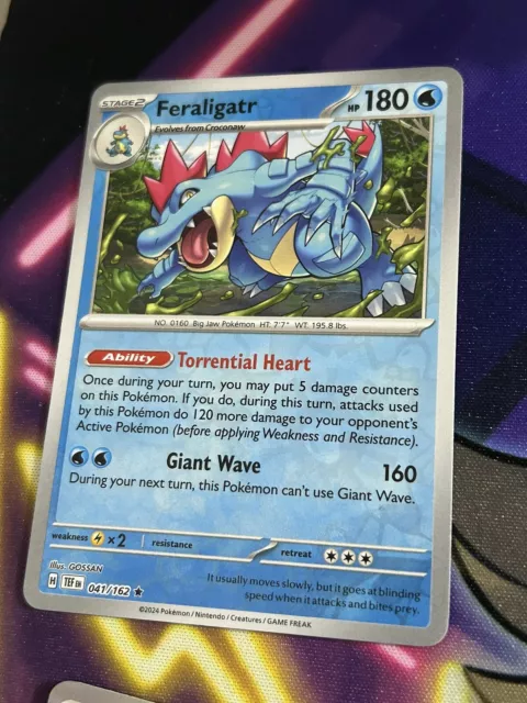 FERALIGATR - 041/162 Temporal Forces Reverse Holo 41/162 Pokemon Card ...