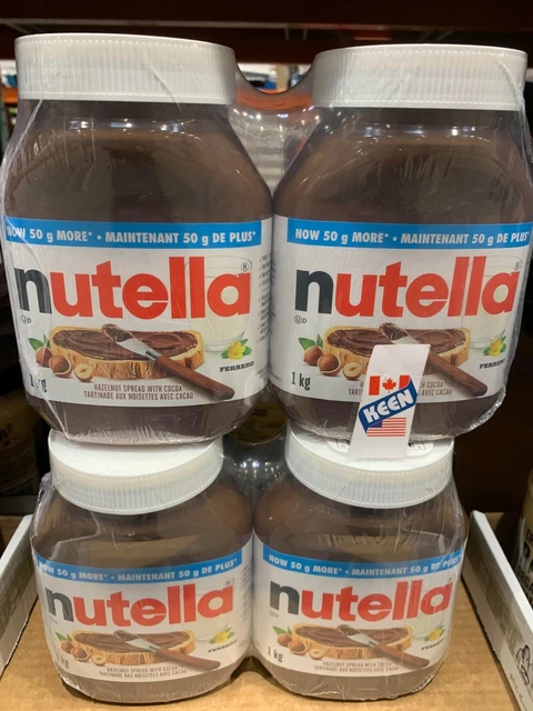 4 X 1 kg, Nutella Hazelnut Chocolate Spread, MADE IN CANADA, EXP:2026MR ...