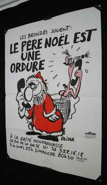 LE PERE NOEL EST UNE ORDURE - Affiche originale théâtre 1980 - 119x80cm ...