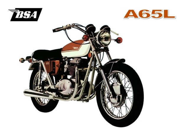 BSA POSTER A65 Lightning A65L 650 OIF 1971 1972 Suitable to Frame EUR ...