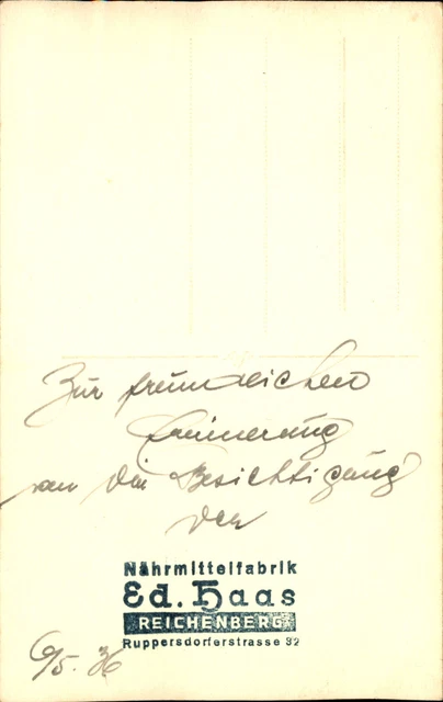 NÄHRMITTELFABRIK ED. HAAS (PEZ) Reichenberg, Erinnerungsfoto (ca 1936 ...