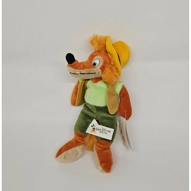 DISNEY BEAN BAG Plush BRER FOX Song of the South Splash Mountain 10" W ...