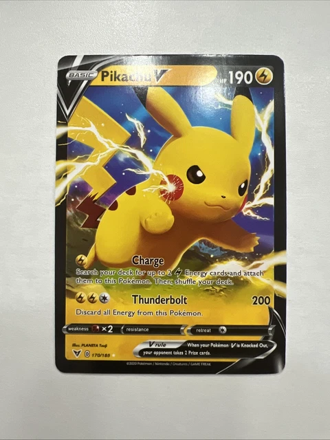 CARTE POKEMON GOLD Or - Pikachu V - HP190 - Français - 170/185 EUR 10 ...