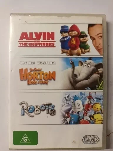 ROBOTS / ALVIN and the Chipmunks / Horton Hears A Who DVD FAST! FREE ...