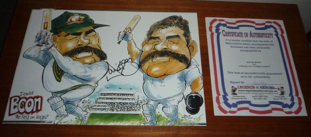 VINTAGE SIGNED CRICKETER David Boon Poster By Wegs With C.o.a. $85.00 ...