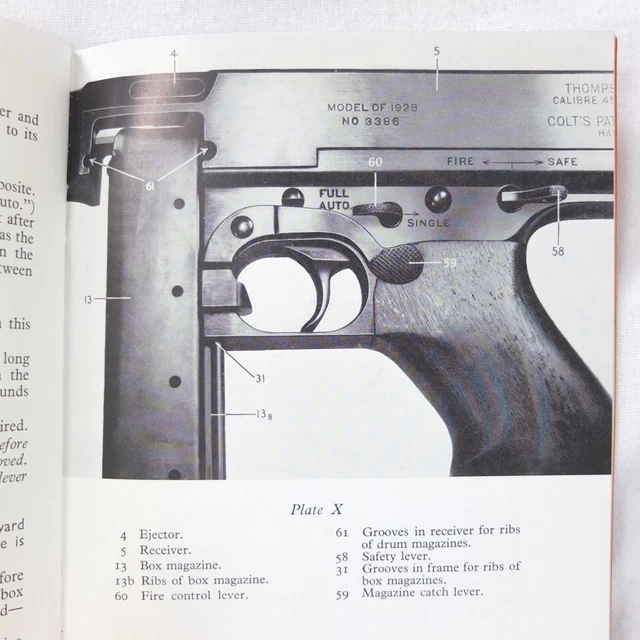 WW2 1941 THOMPSON Submachine Gun Manual Tommy Gun British Army Sub ...