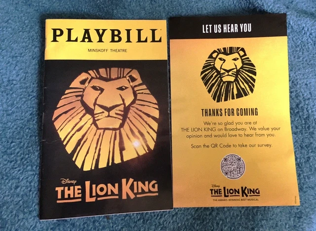 FREE P & p: Playbill, February 2024: The Lion King! £4.99 - PicClick UK