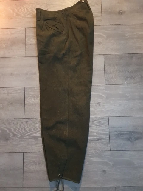 ORIGINAL 1940 WWII Swedish Army Olive Grey Wool Field Grey Trousers ...