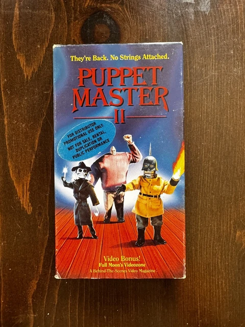 PUPPET MASTER II (VHS 1990) Promotional Use Only Version. Horror, Bonus ...